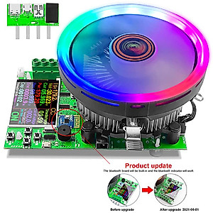 180W Electronic Load Tester 2.4 inch DC Tester APP Electronic Adjustment Constant Load Lithium 4-Wire Battery Capacity Monitor Discharge Charge Power Meter Supply Checker