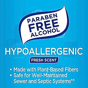 Equate Fresh Scent Flushable Wipes, 7" X 5.25", Count of 240, 5 Pack