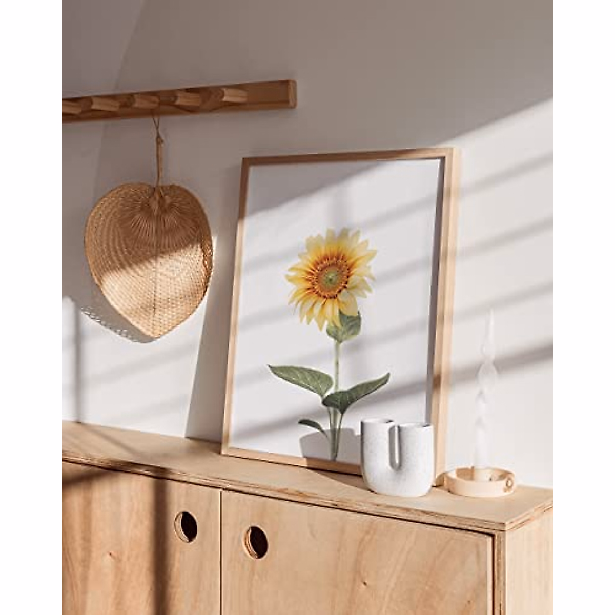 Haus and Hues Highland Cow Wall Art - Highland Cow Print and Bull Wall Art Cow Wall Decor Cow Pictures Wall Decor | Farmhouse Pictures Cow Print Animal Bull Pictures for Wall (Sunflower, 12x16 Unframed)