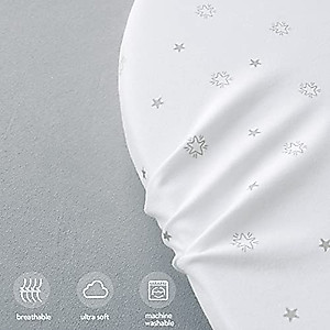 Pack and Play Sheets, Fit for ADOVEL, Pamo Babe, Baby Trend, Graco, Dream On Me and Mini Portable Crib Mattress Cover, Playpen Playard Sheets, Ultra Soft & Super Stretchy, 25" x 36"