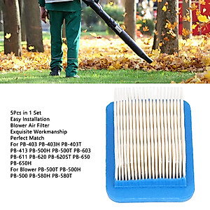 OUKENS Air Filter Replacement, 5Pcs Air Filter Blower Accessory A226000032 A226000031 for PB‑403 PB‑403H PB‑403T PB‑413