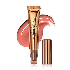 Liquid Blush Beauty Wand, Matte Liquid Highlight Blush with Cushion Applicator Attached Easy to Blend, Smooth Natural Matte Finish Contour Beauty Wand Face Blush Makeup Stick (2# Blush Cream Pink)