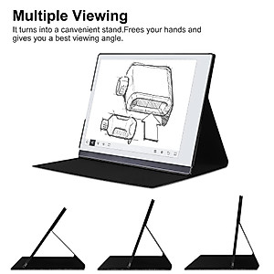 KuRoKo Case for Remarkable 2 Tablet Case, Slim Lightweight Stand Hard Back Shell Protective Cover with Pen Holder for Remarkable 2 Paper Tablet 10.3" 2020 Released,Black