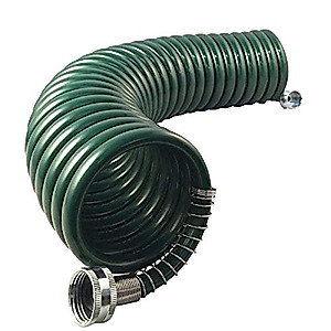 Flexon CH1250N Coil Garden Hose, 50ft, Green