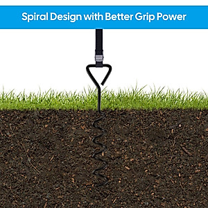 Heavy Duty Trampoline Stakes Anchors High Wind,Galvanized Steel Trampoline Anchors Kit for 15ft,14ft,12ft,10ftTrampoline,15.8inch Ground Anchors Trampoline Accessories