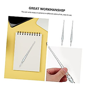 NUOBESTY 10 Pcs Crystal Pen Colorful Pens Japanese Pens Colored Ink Pens Glass Calligraphy Pen Set Crystal Dip Glass Ink Pen Glass Dip Pen Drawing Glass Pen Calligraphy Glass Pen Manual