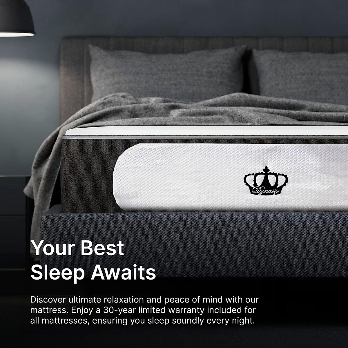 DynastyMattress Queen Mattress 14.5” Inch CoolBreeze Plush Medium-Soft Gel Memory Foam Mattress Bed, Queen Size 60x80 (USA Made)