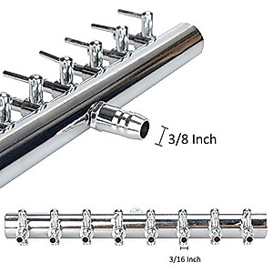 QMseller Stainless Steel Aquarium Fish Tank 8 Ways Air Flow Splitter Lever Control Valve