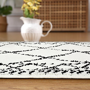 GAOMON Area Rug 9x12 Modern Geometric Indoor Carpet Contemporary Lines Plush Floor Cover Non-Slip Thicken Floor Carpet for Living Room Bedroom Home Office Retro Accent Rug Non-Shedding Vintage Rug