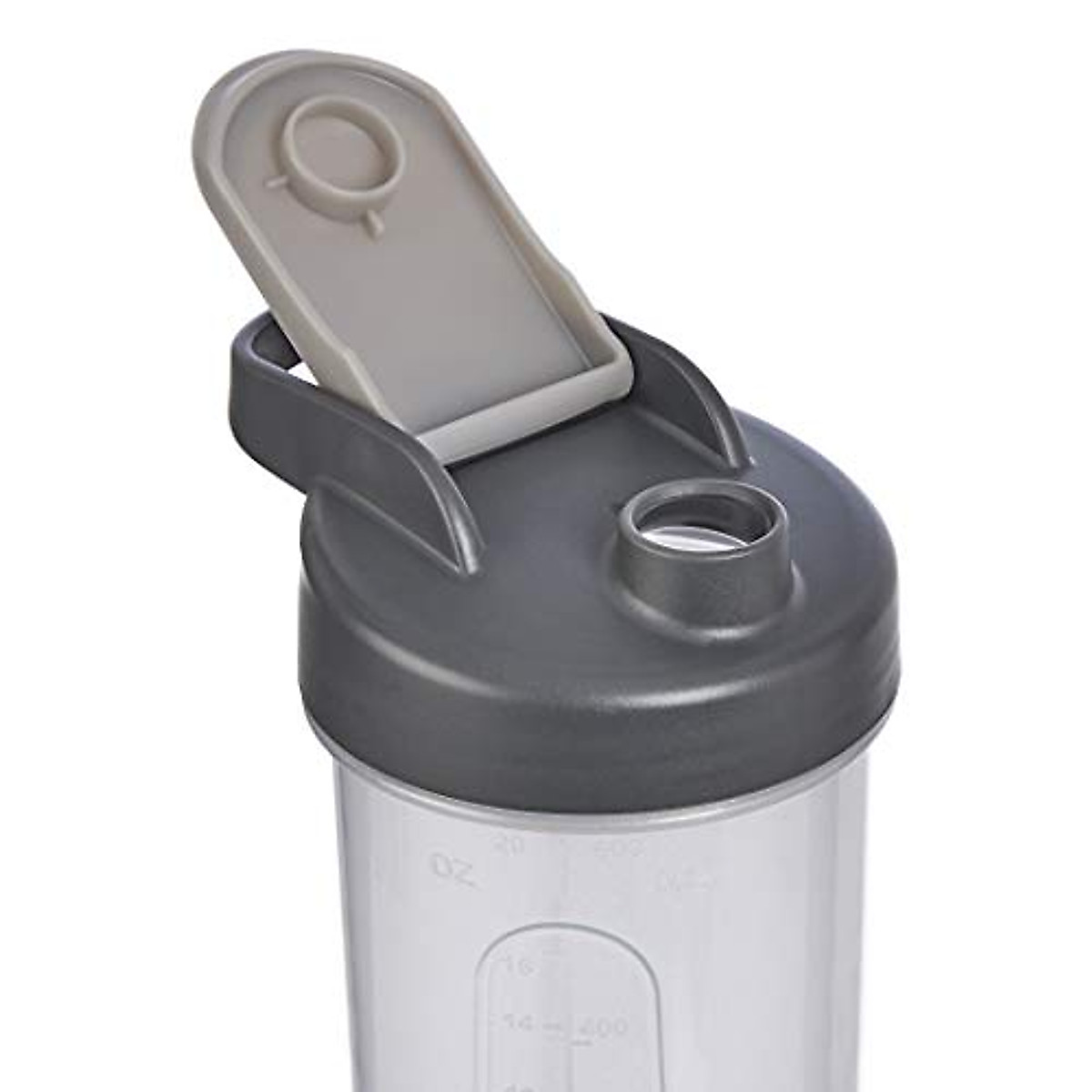 Amazon Basics Shaker Bottle with Mixer Ball, 20 Ounce, 2 Pack, Grey