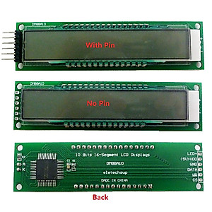 eletechsup 10 bit 16-Seg SPI LED Display Serial LCD for Ardino MGA2560 Example Sketch (no pin 4pcs)