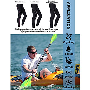 Wetsuit Pants 3mm Neoprene pants diving pants Keep Warm for Swimming Surfing Diving Kayaking LP011-XL