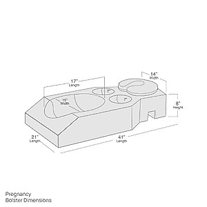 EARTHLITE Pregnancy Massage Cushion & Headrest - Full Body Pregnancy Bolster / Ideal After Breast Surgery & Lower Back Pain, Black