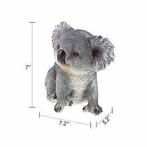CLEVER GARDEN Koala Garden Statue Outdoor Décor, Resin Figurine Decoration for Lawn, Yard, Patio, Porch, and More