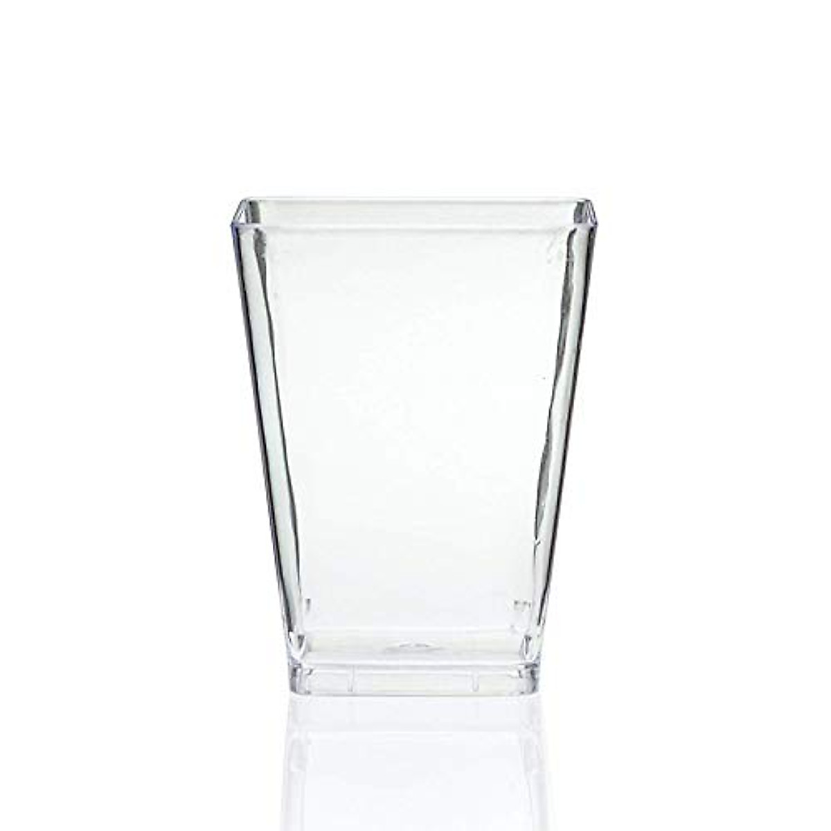40Pcs/set Elegant Tall Square Dessert Cups - Cube 5oz Clear Tasting Sample Shot Glasses Disposable Plastic Dessert Cups