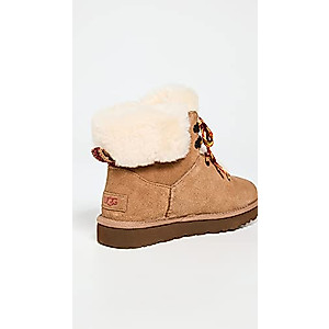 UGG Women's Classic Mini Alpine LACE Fashion Boot, Chestnut, 6