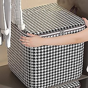 140L Clothes Storage, Blanket Storage Bags with Durable Handles Thick Fabric, Storage Containers for Organizing, Clothing, Bedroom, Comforter, Closet, Dorm, Sweater (140L)