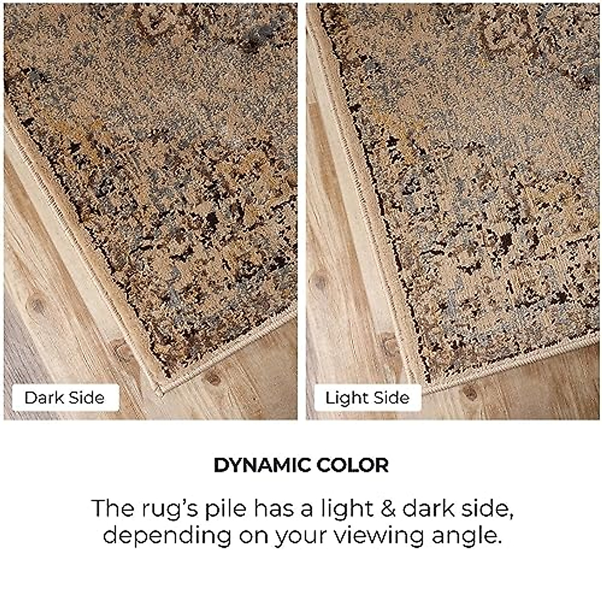 SUPERIOR Indoor Area Rug or Runner, Traditional Distressed Medallion Floor Decor, Home Accessories for Living Room, Bedroom, Office, Kitchen, Dining, Soft Plush Rugs, Maeve Collection, 8' x 10'