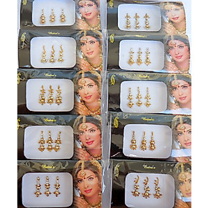 8 Bindi Pack- 24 Combo Bindi Stickers Multicolored,Silver,Gold,Black, Bindi Tattoo Bindi Jewelry