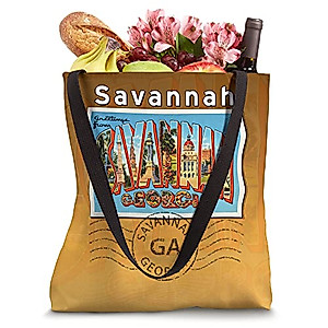 Savannah Georgia GA Large Letter Postcard Postmarked Tote Bag
