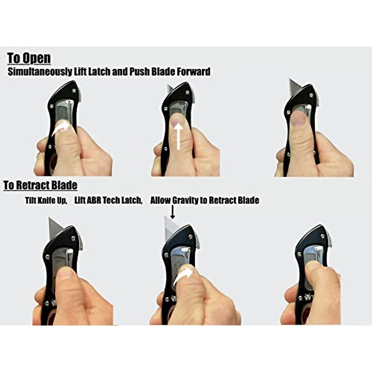 Tako X2- Retractable Utility Knife, Quick Change, Instant Extra Blade Access, Box Cutter, Pocket Knife, Compact