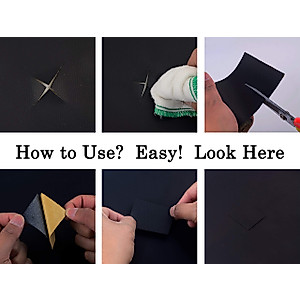 Leather Repair Patch for Couches 17X55inch Large Self-Adhesive refinisher cuttable reupholster Tape Patches kit for Couch Car Seats Furniture Sofa Vinyl Chairs Shoes Fabric Fix(Black, 17x55 inch)