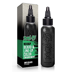 Tomb 45 NO DRIP Enhancement Color (Onyx Black) | Hair Enhancer For Beard & Lineup | Water Resistant Hairline Filler Spray | Barber Beard Liner For Thicker & Fuller Hairstyling