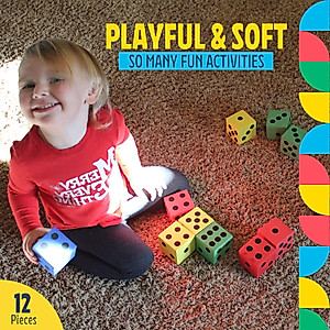 Dazzling Toys Big Foam Playing Dice - 12 Pack (D060)