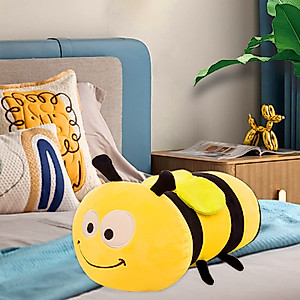 CHELEI2019 17.7" Bee Stuffed Animal,Soft Yellow Bumble Bee Hug Pillow Plush Doll,Gift for Kids