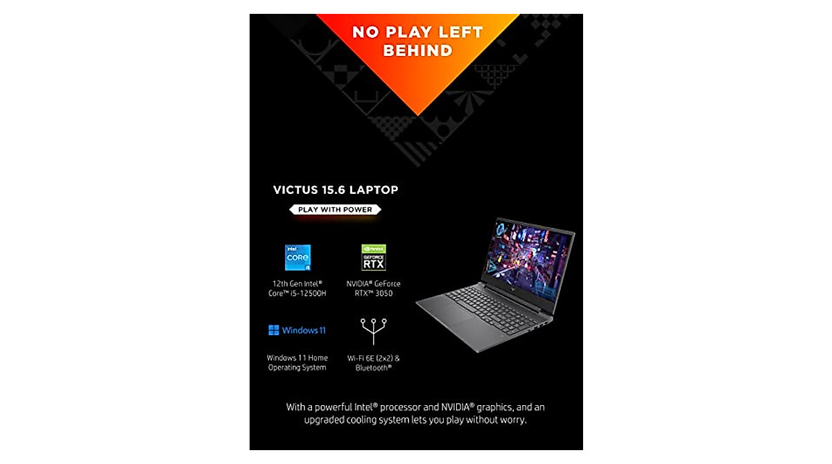 HP Victus 15 Gaming Laptop - Fast 12th Gen i5 & RTX 3050