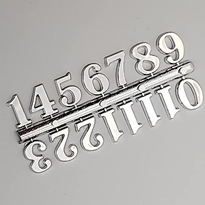 GXXMEI 18Sets Clock Numerals Kit Including Arabic Number and Roman Number DIY Digital Clock Numbers for Design Replacement Repairing Clock Accessories (Gold, Silver, Black)