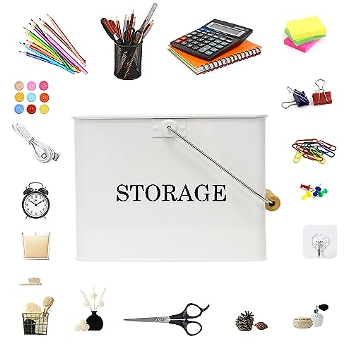 Xbopetda Shower Caddy, Metal Shower Basket with Handle, Portable Storage Organizer Caddy, 2 Tier Divided Basket Bin for Bathroom, Dorm Room, Cleaning Essentials Home Storage for Cleaning Essentials