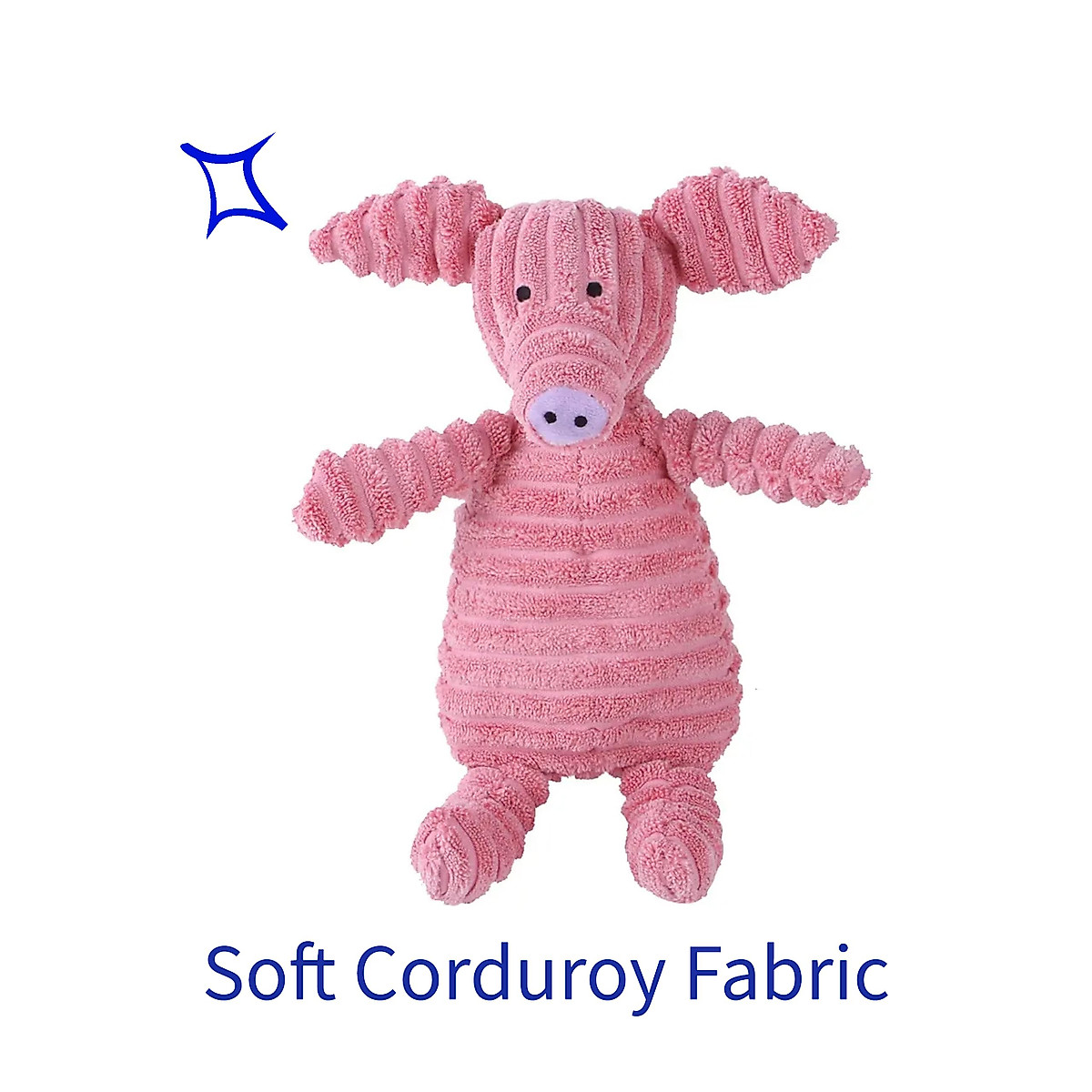 Adorable Plush and Squeaky Dog Chew Toys (3-Pack, Duck, Lamb, and Pig) - by Imbo Pets