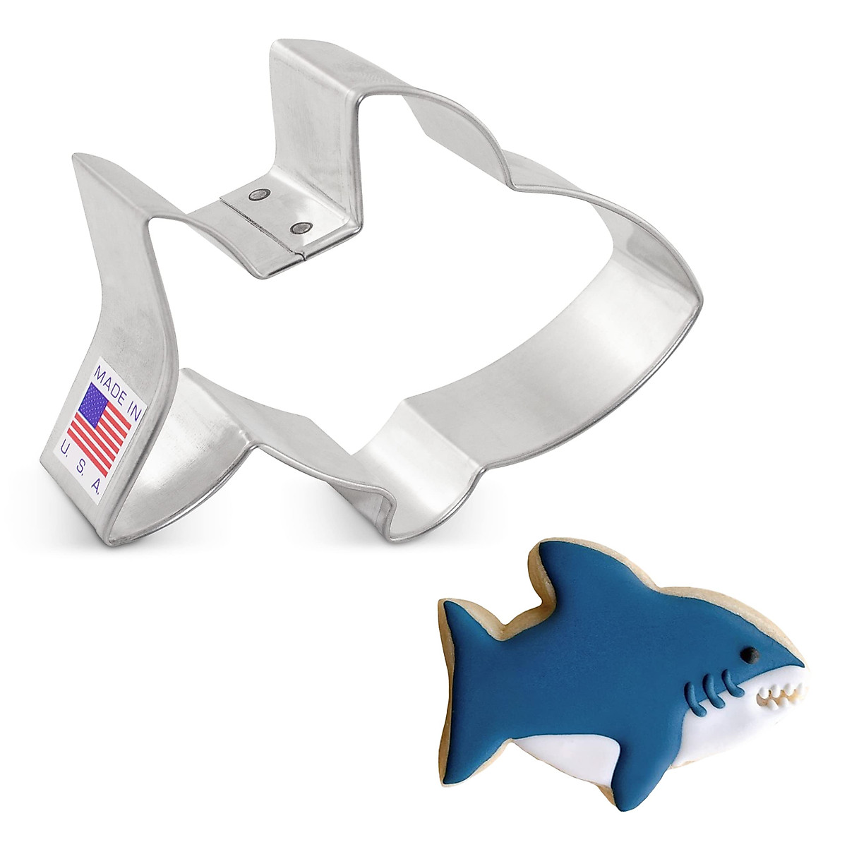 Baby Shark Cookie Cutter, 4" Made in USA by Ann Clark