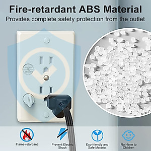 Magnetic Self-Closing Outlet Cover AOSITE 6 Pack Outlet Covers Baby Proofing Safety Cream White Power Plug Protectors with Screw Childproof Outlet Cover for Baby Safety, 10 Pack Outlet Plug Covers