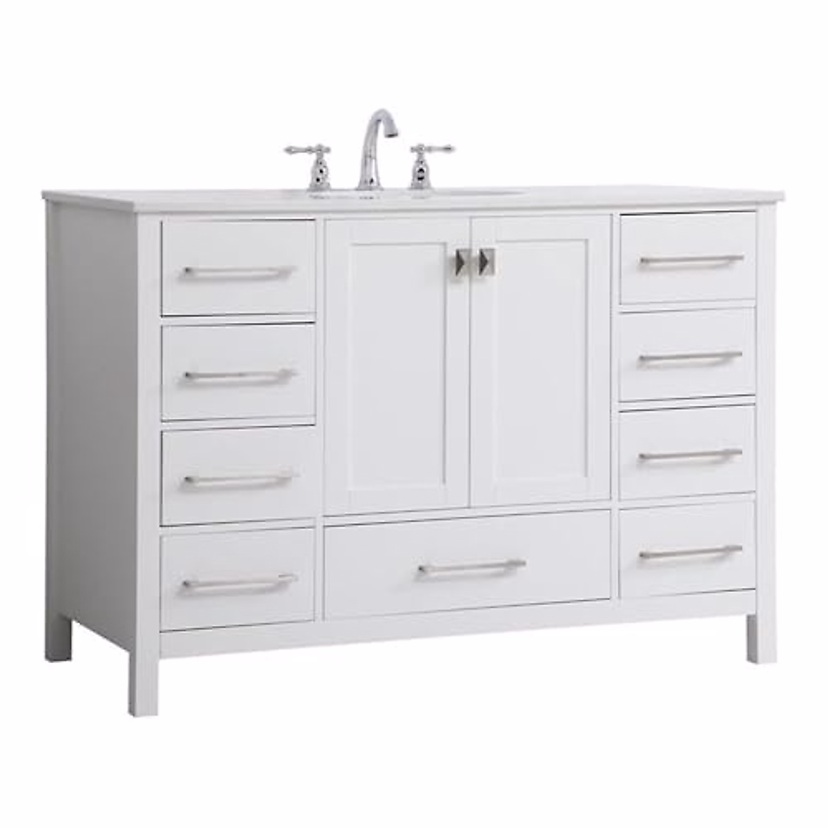 Elegant Kitchen and Bath 48 inch Single Bathroom Vanity Cabinet - White