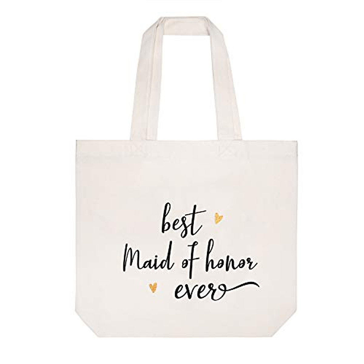 CARAKNOTS Bridesmaid Gifts Maid of Honor Bag Canvas Bridesmaid Bags Wedding Bridal Shower gifts Bachelorette Party Gifts for Bridesmaid Tote Bag with Pocket Cotton