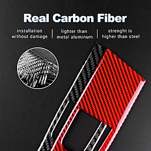 AIRSPEED for Supra Door Window Button Frame Cover Sticker Carbon Fiber Door Window Control Switch Panel Sticker Trim for Toyota Supra GR A90 A91 MK5 2019-2022, Black