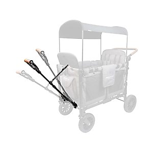 WONDERFOLD Stroller Wagon Pull Handle Featuring Vegan Leather Cover for Comfortable Grip, Three Adjustable Heights, and Carriage Attachment Buckle (Compatible with W-Series Models Only)