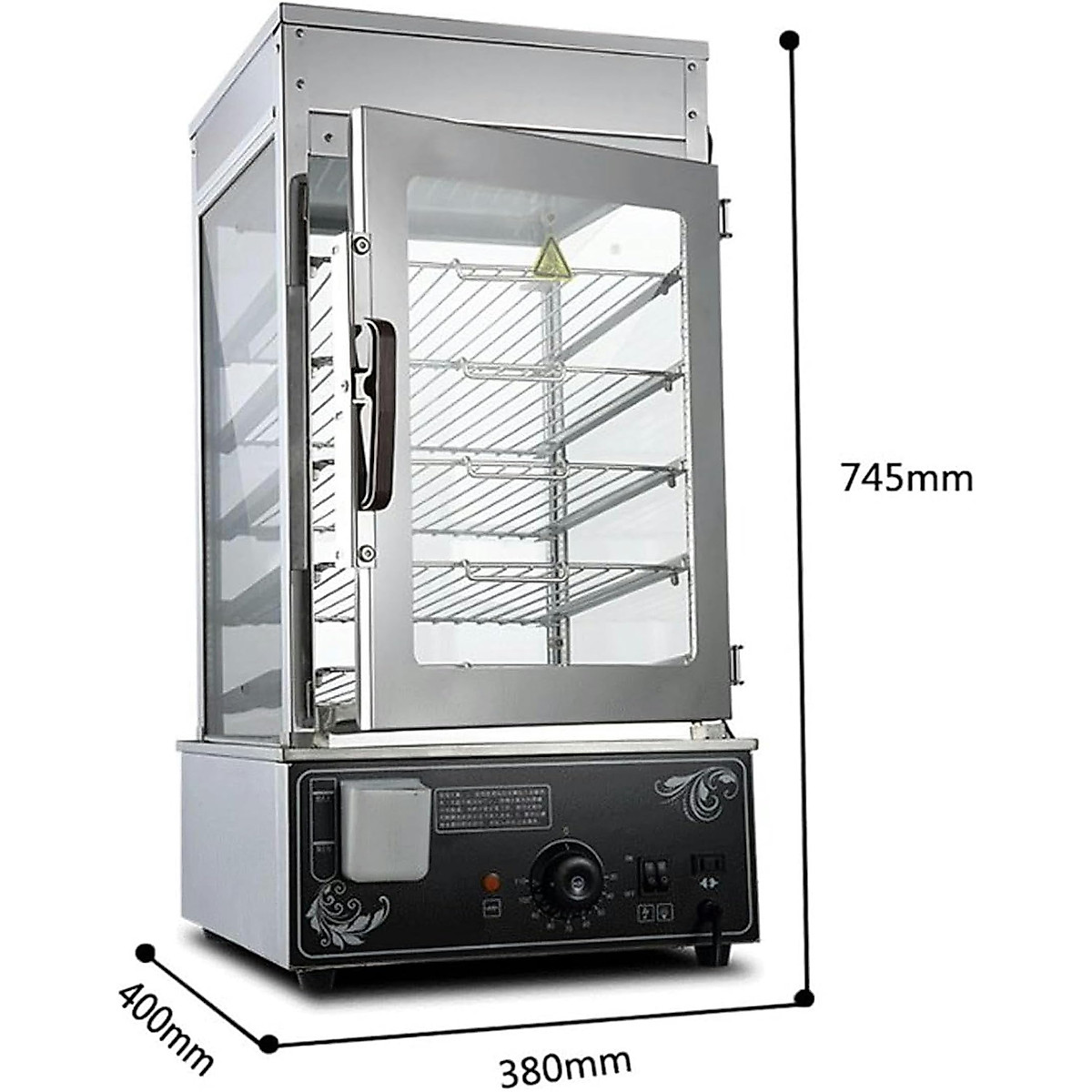 Stainless Steel Bun Steamer,Electric Hot Food Warmer Display Case,Restaurant Bun Warmer,Commercial Bun Steamer (110V)