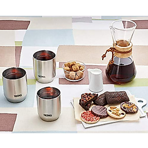 Thermos JDH-280P S Vacuum Insulated Cup, 9.5 fl oz (280 ml), Stainless Steel, Set of 2