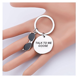 Funny Pilot Gift Flight Crew Gift Talk To Me Goose Keychain（Talk To Me k