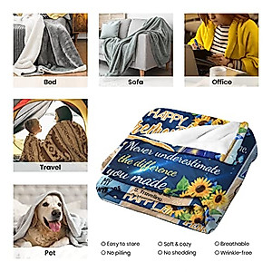 GADZILLE Retirement Blanket Happy Retirement Gifts for Women Men Throw Warm Flannel Retirement Blanket Thoughtful Classy Retired Gift Ideas for Teacher Police Nurse Doctor Coworker 50 * 60inch