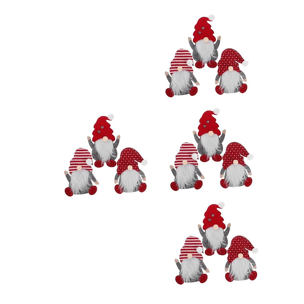 Hemoton Gnome Tableware Utensil Holders: Fabric Cutlery Pouch Cover Holiday Knives Forks Bag Decorative Dinner Table Centerpiece For Holiday Party Supplies 12pcs