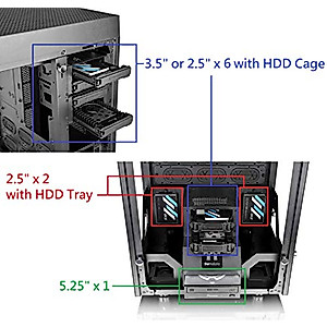 Thermaltake Tower 900 Black Edition Tempered Glass Fully Modular E-ATX Vertical Super Tower Computer Chassis CA-1H1-00F1WN-00