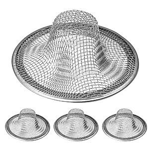 BokWin 4PCS 2.75 inch Top / 1 inch Stainless Steel Mesh Sink Strainer Slop Basket Filter Trap for Kitchen Drain Basket