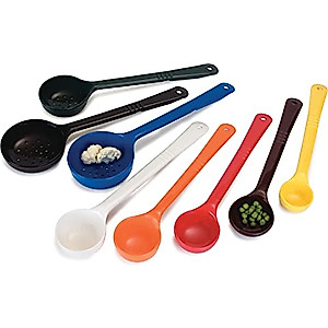 CFS 492524 Solid Short Handle Portion Control Spoon, 2.5 oz, Orange