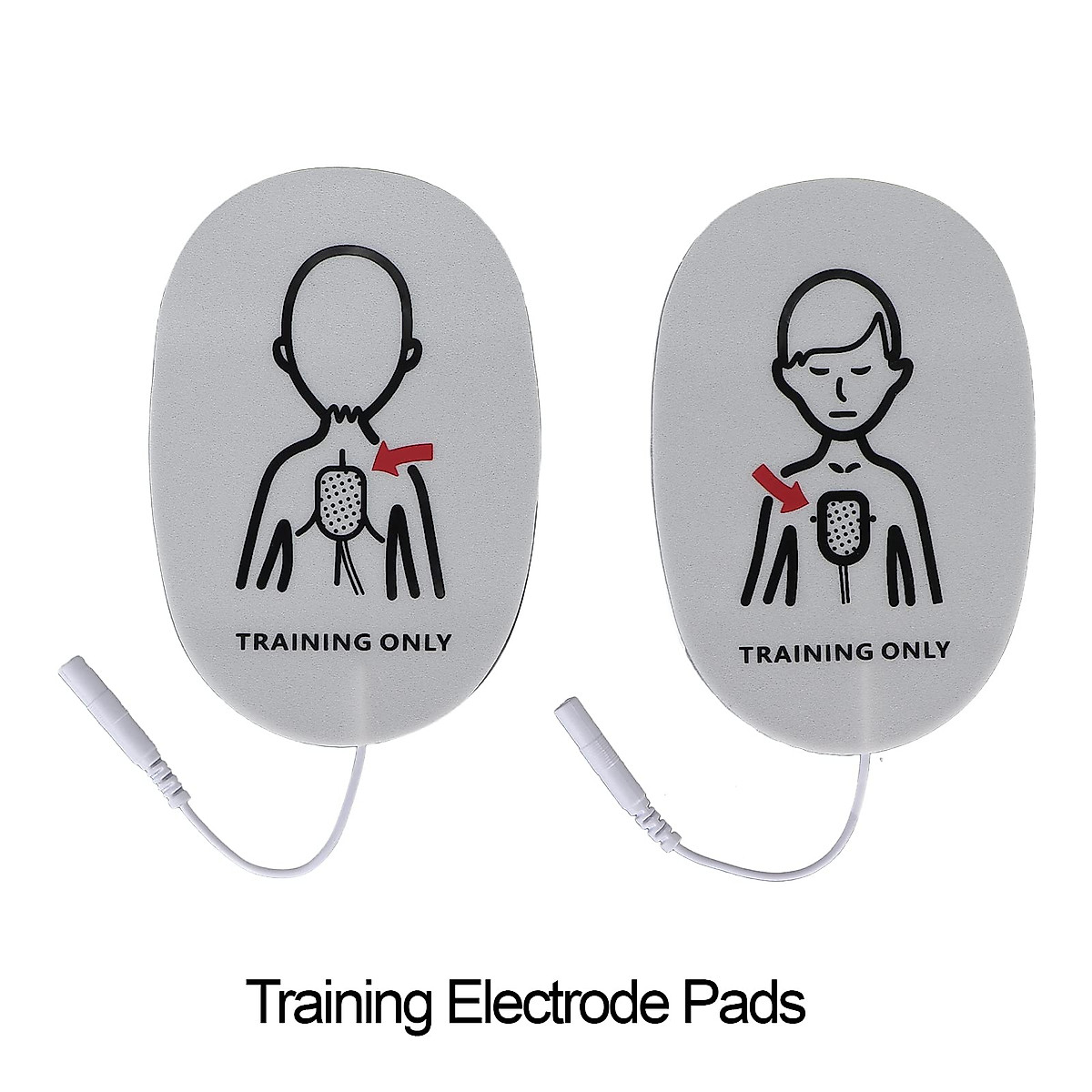2pcs Electrode Training Pads, Self Adhesive Training Replacement Pads for Practi Trainer 2.0mm, Electrode Trainer Practice Pads for XFT AED Trainer