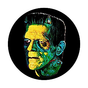 Vintage Frankenstein Halloween Party Horror Movie PopSockets PopGrip: Swappable Grip for Phones & Tablets