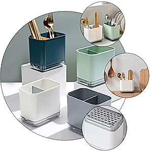 DOITOOL Kitchen Utensils Holder Chopstick Holder Drying Rack for Plastic Utensil Crock Cutlery Caddy Drainer Organizer for Forks Spoons Knives Kitchenware